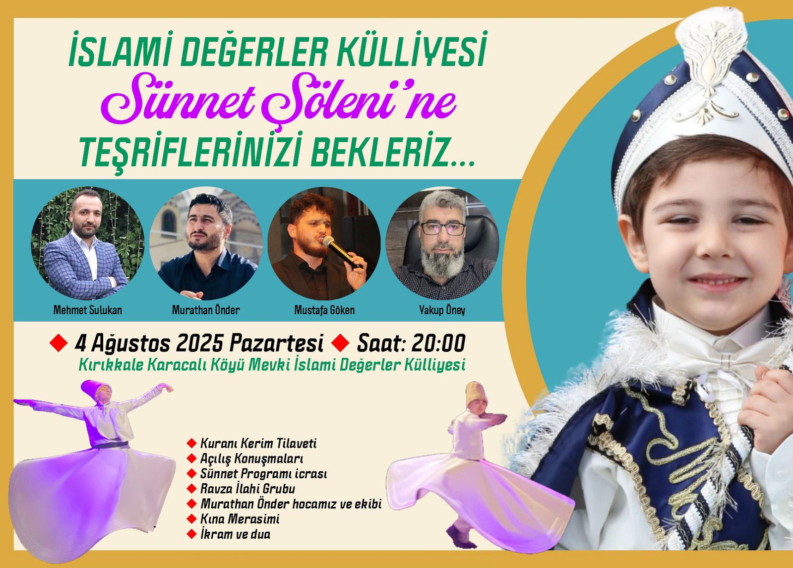 Kırıkkale’de maneviyat ve coşku dolu sünnet şöleni